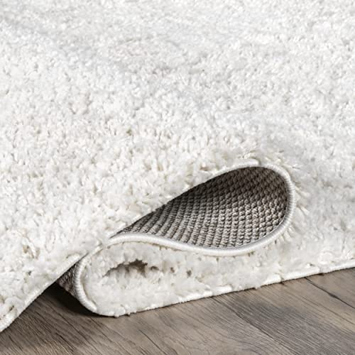 nuLOOM Marleen Contemporary Shag Area Rug, 8' Square, White