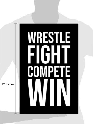 Damdekoli Motivational Wrestling Posters - 11x17 Inches, Set of 4