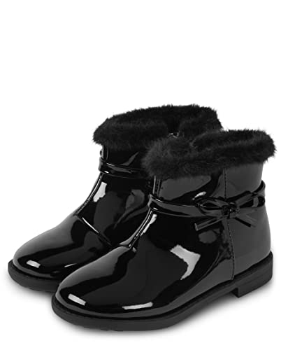 Gymboree,and Toddler Faux Leather Booties,Black,10