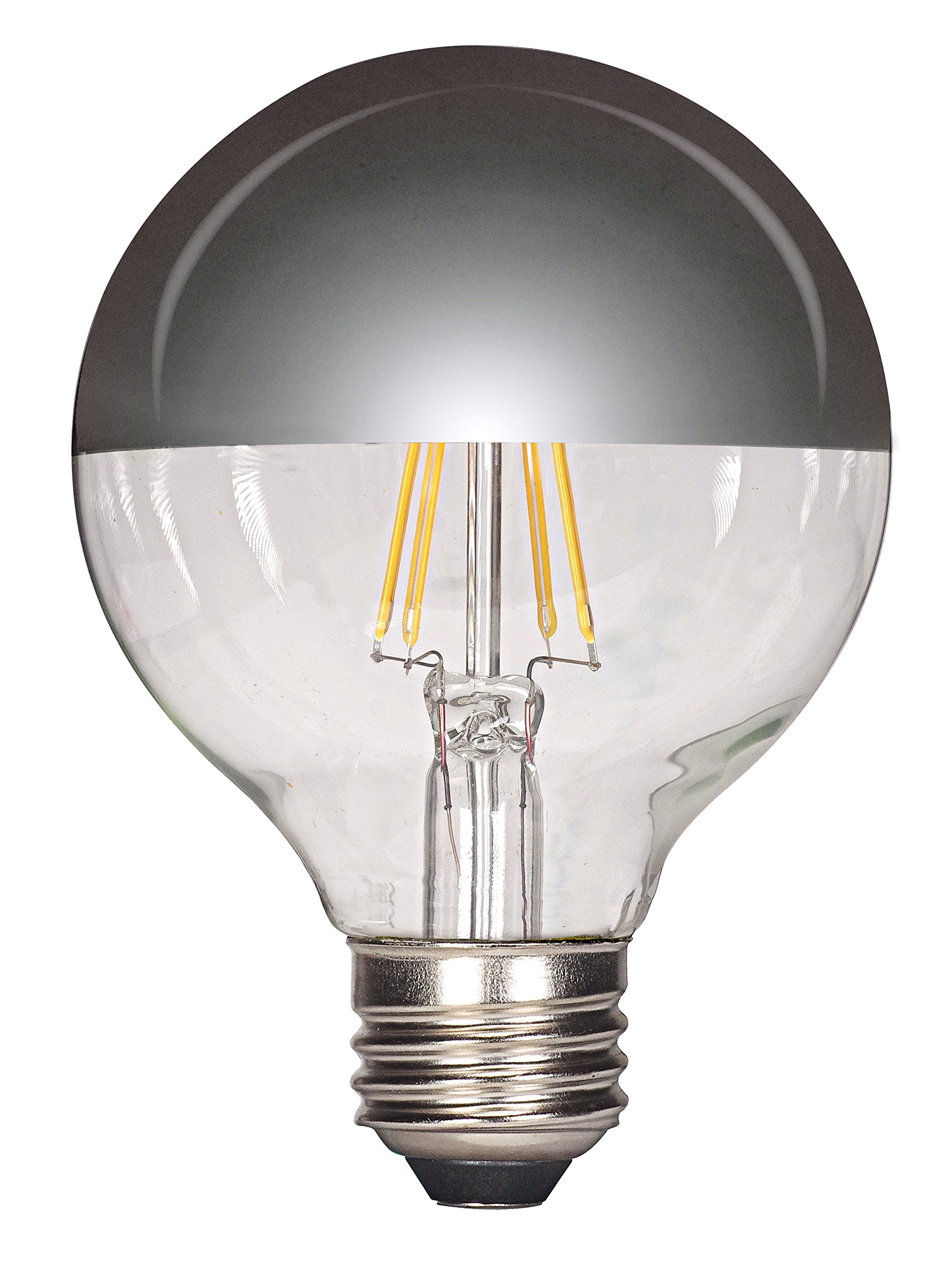 Satco 4.5 watt G25 LED; Silver Crown; Medium Base; 2700K; 430 lumens; 120 Volts