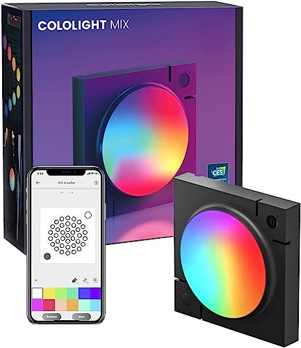 Cololight Mix LED Lights, Wall Lights for Room Decor, Multi-Color Music Sync Ambient Lights for Bedroom, Night Lights, Gaming Lights Compatible with Alexa, Google Assistant