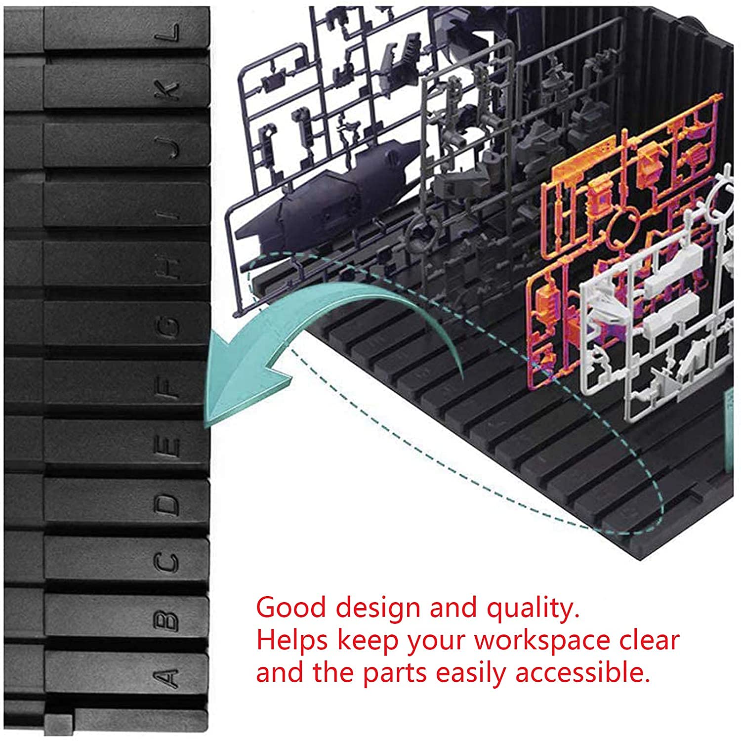 HUBEST Model Pieces Shelves Plastic Rack Organizer for Gundam Hobby Model Making Parts