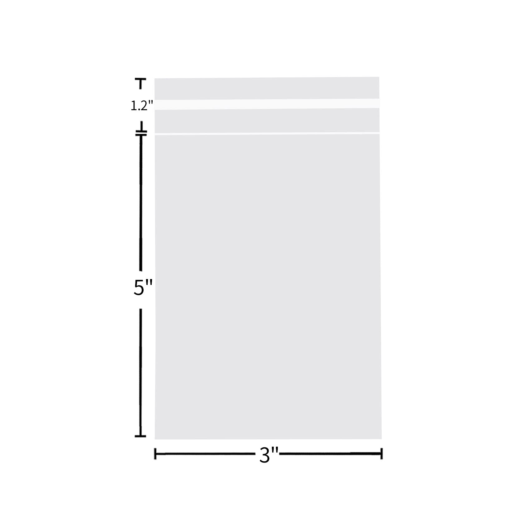 Yotelab Self Sealing Cellophane Bags,3x5 Inch Cello Bags, Resealable Cellophane Plastic Bags Self Adhesive for Packaging Gifts, Products,100 Pcs