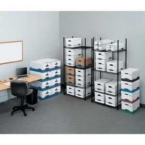 Bankers Box STOR/FILE Storage Boxes, Standard Set-Up, Lift-Off Lid, Letter/Legal, 6 Pack (57036-04)