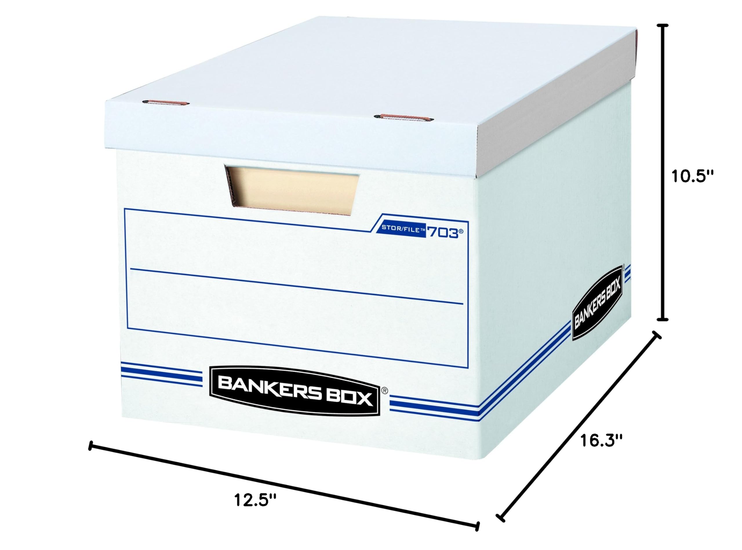 Bankers Box STOR/FILE Storage Boxes, Standard Set-Up, Lift-Off Lid, Letter/Legal, 6 Pack (57036-04)