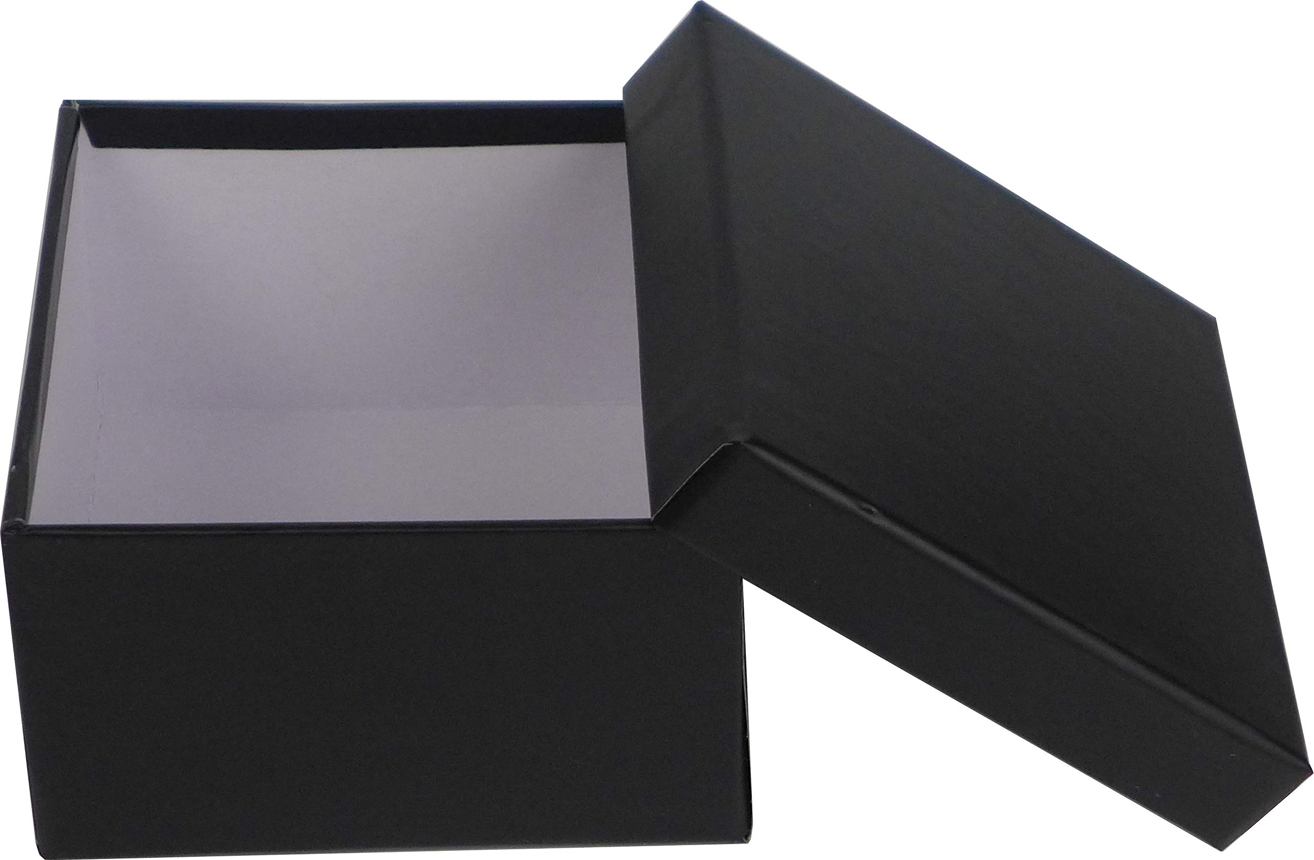 Cypress Lane Square Rigid Gift Box, a Nested Set of 4, 3.5x3.5x2 to 6x6x4 inches (Red)