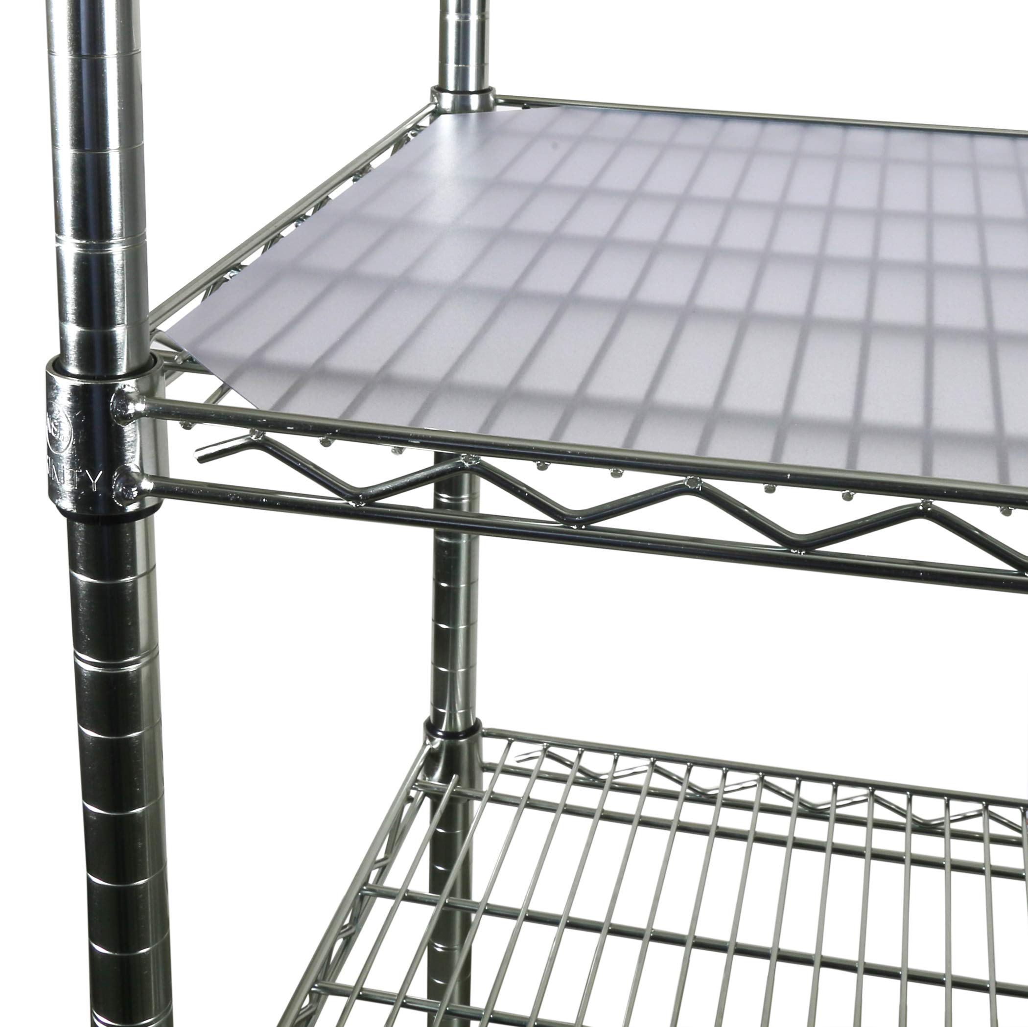 PVC Shelf Liners for Wire Shelving, 4 Pack, Clear Shelf Liners, for Shelf Size 60" x 24" (Actual Cut Size 59" x 23")