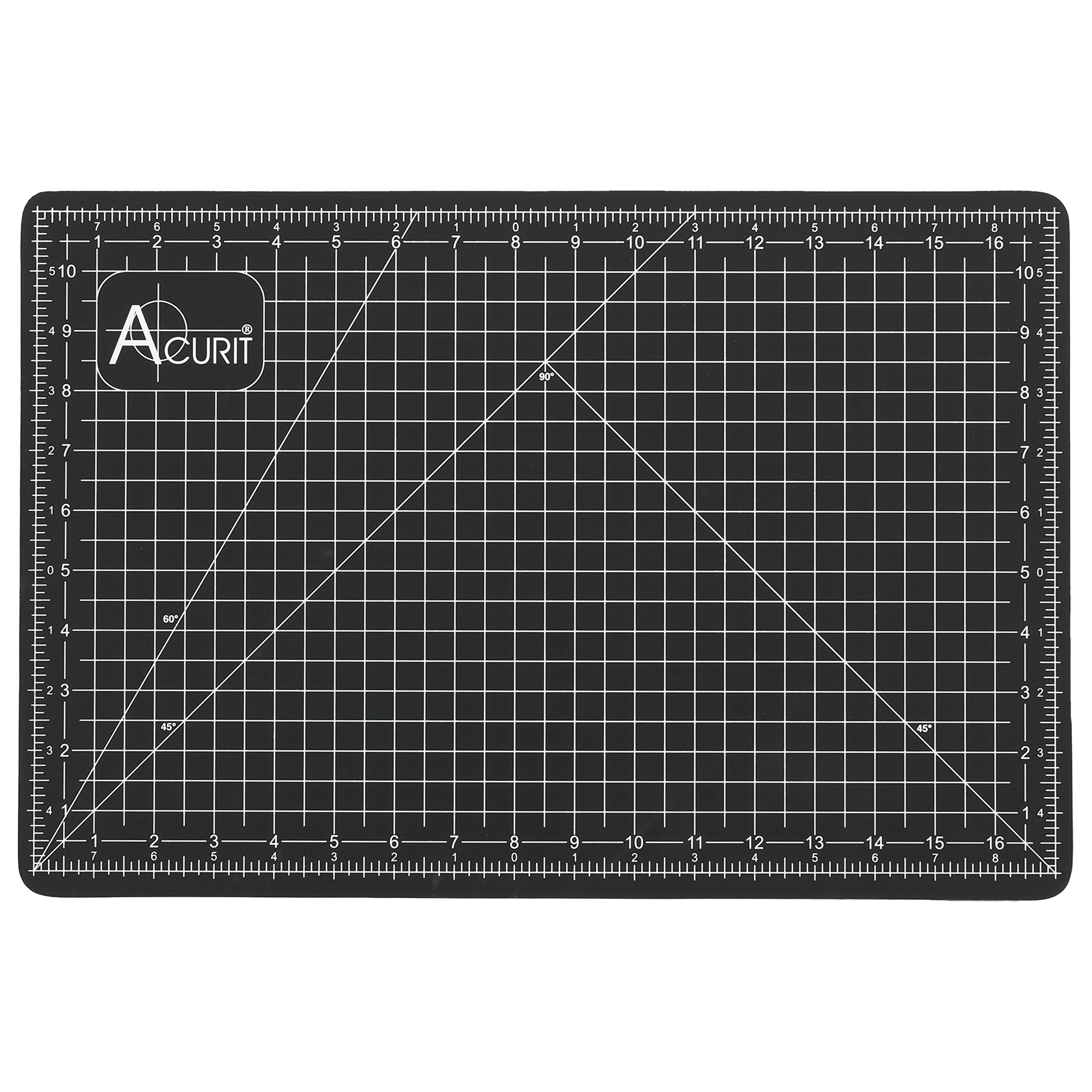 Acurit Self-Healing Cutting Mats - Self-Healing Craft Mats for Cutting, Measurements, Studios, Design, & More! - [Black - 18x24"]