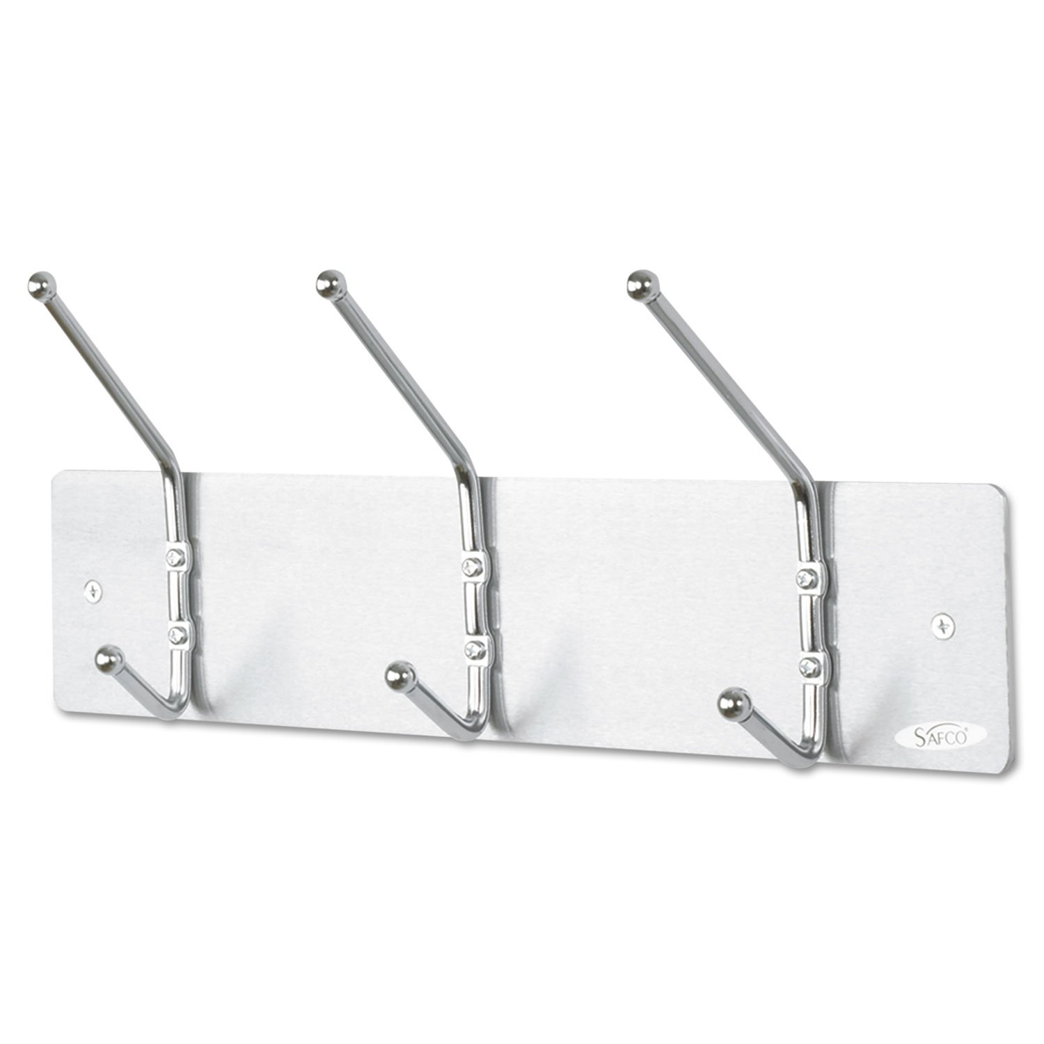 Safco Products 4161 Wall Rack Coat Hook, 3 Hook, Silver