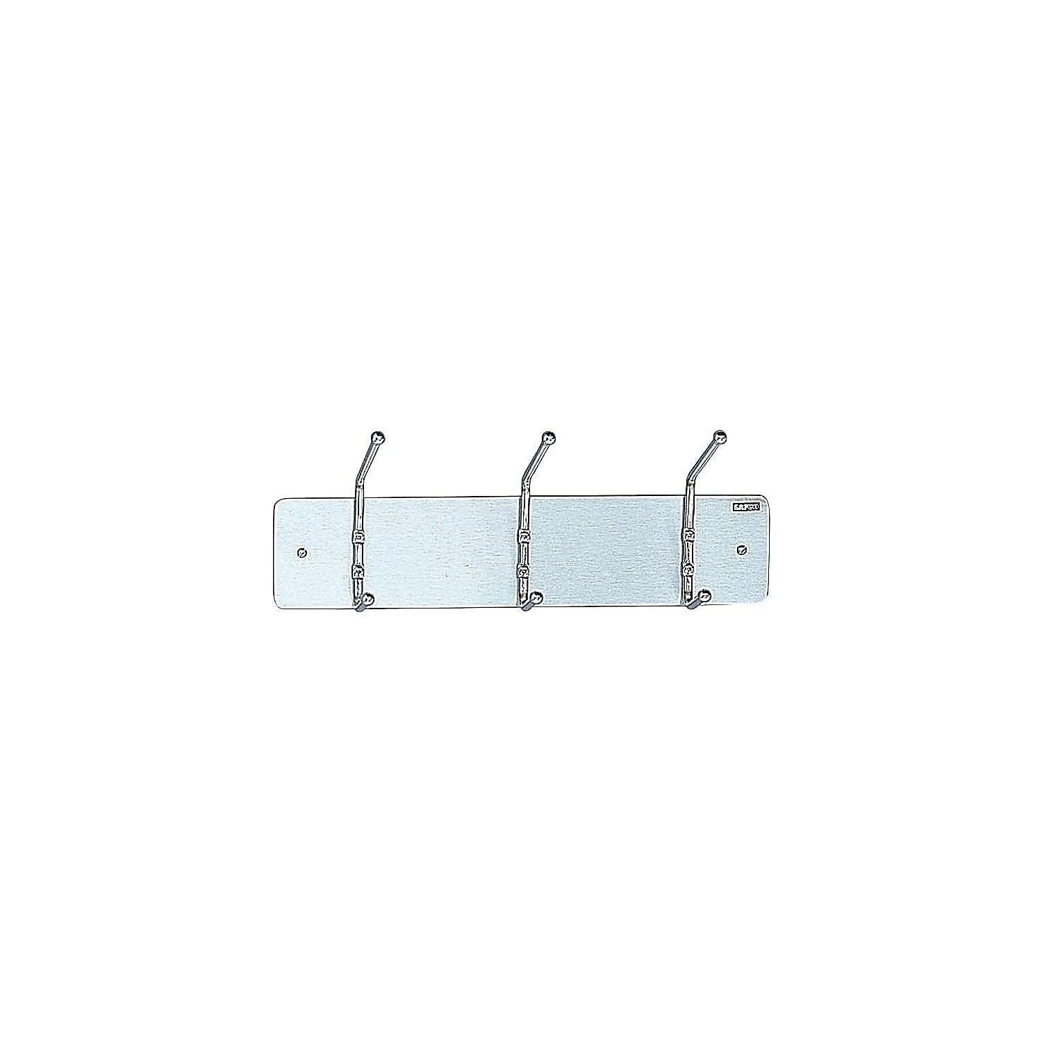 Safco Products 4161 Wall Rack Coat Hook, 3 Hook, Silver