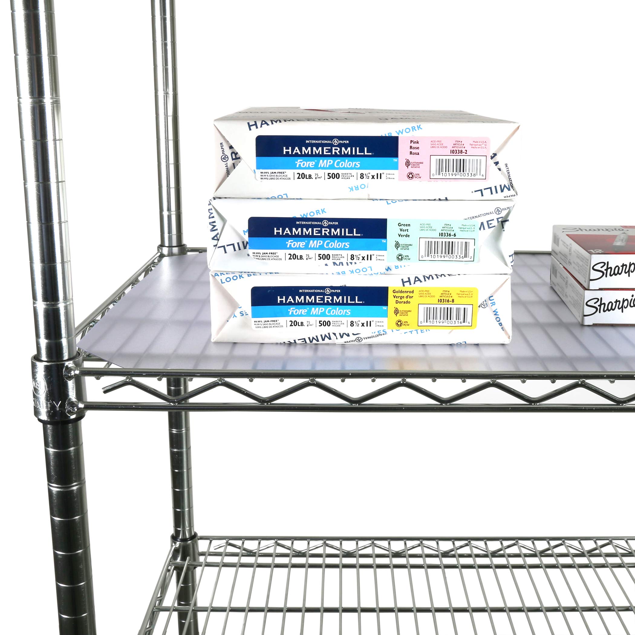 PVC Shelf Liners for Wire Shelving, 4 Pack, Clear Shelf Liners, for Shelf Size 60" x 24" (Actual Cut Size 59" x 23")