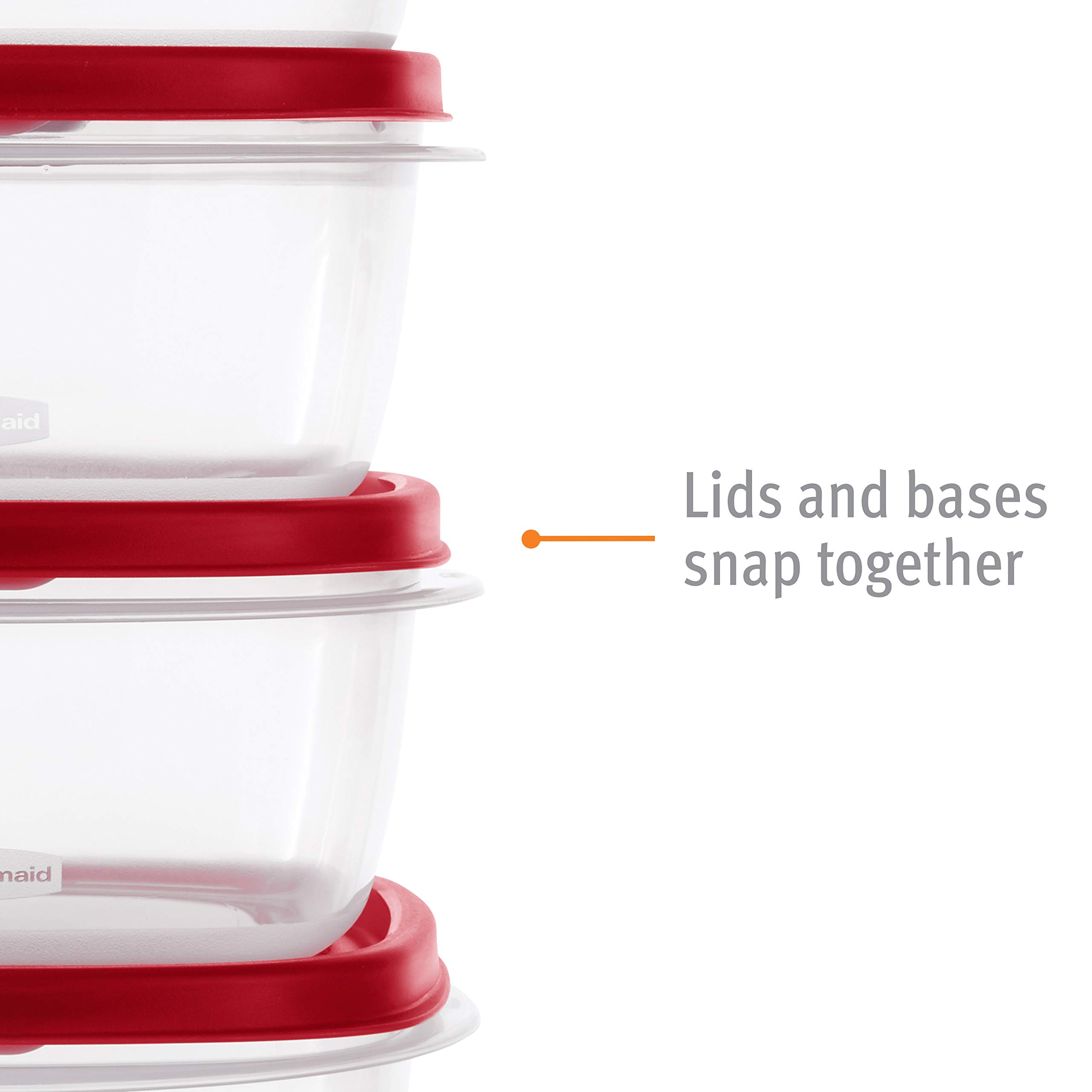 Rubbermaid Easy Find Lids 7-Cup Food Storage and Organization Container, Racer Red