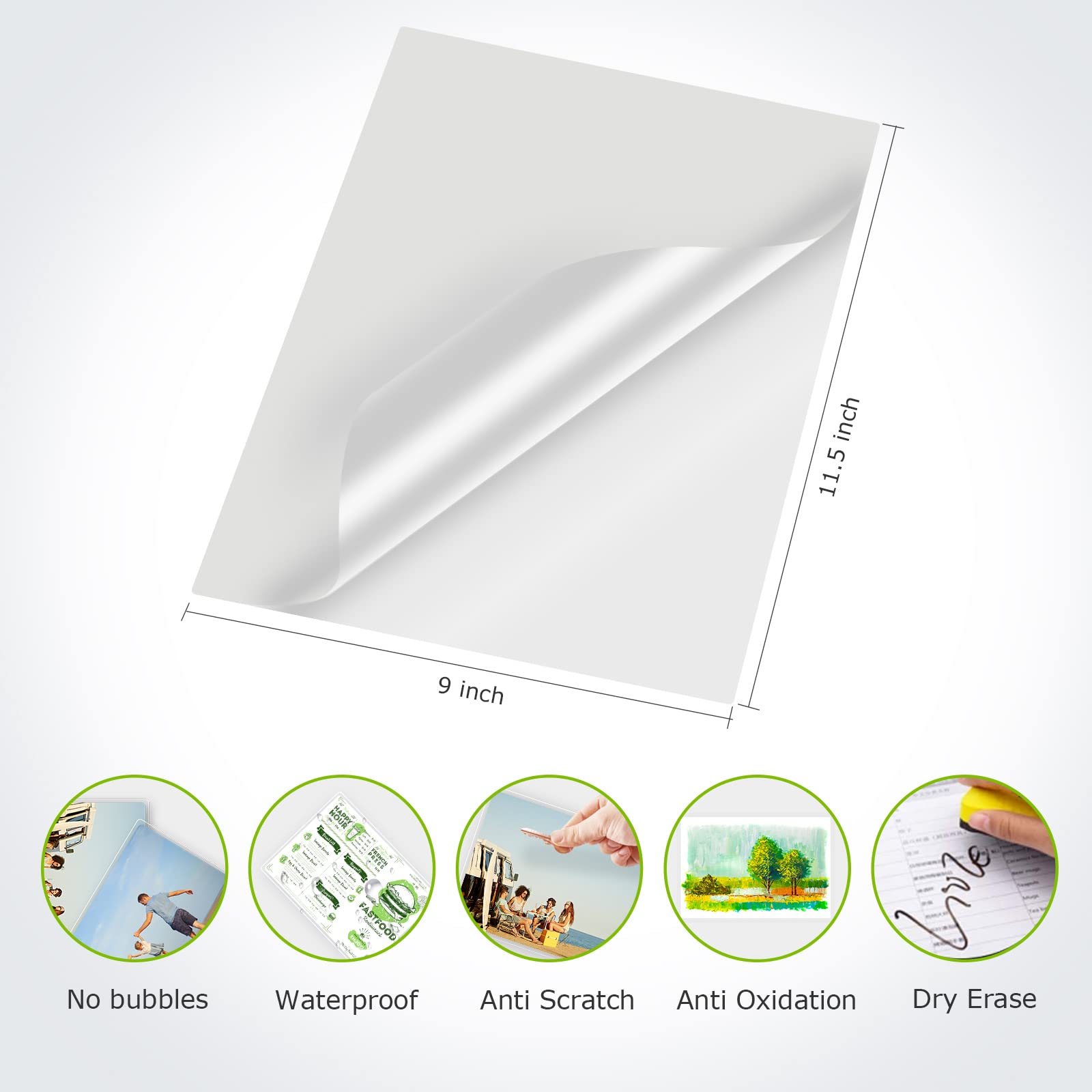 BONSEN A4 Laminating Pouches, 100-Pack, 9 x 11.5 Inches, 3-Mil, Gloss Laminator Pouches, Clear and Durable Laminating Pouches, Strong for Long Lasting Documents (LP3102)
