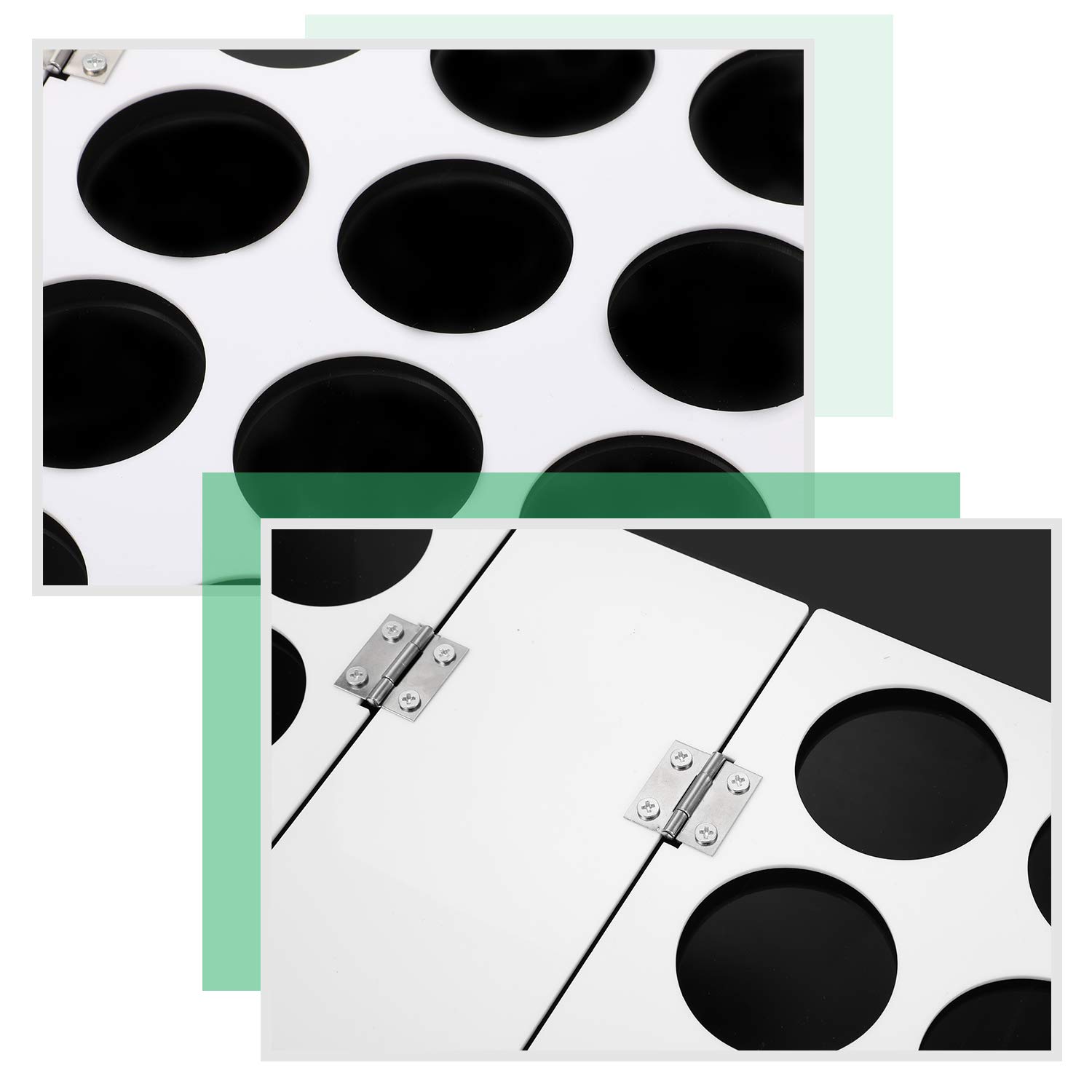 15-Holes Vinyl Storage Rack Acrylic Storage Organizer Multiple Large Holes Display Stand for Vinyl Rolls and More (12 Inch x 7.8 Inch, Aperture 2 Inch) (White)