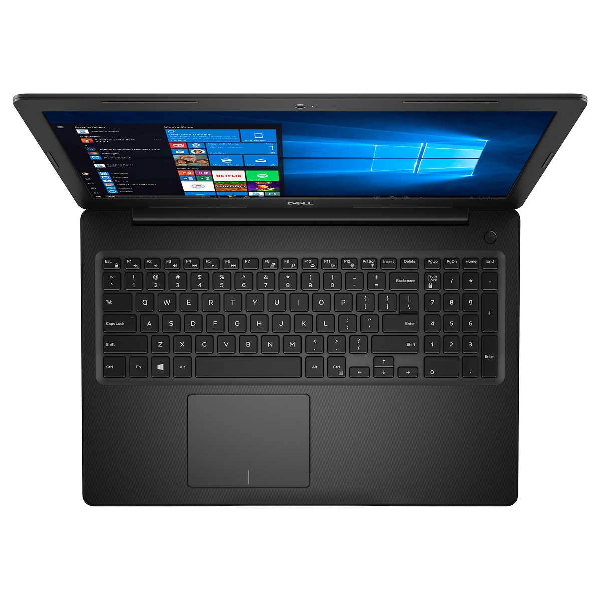 Dell Insprion 15 3000 15.6" HD Slim and Light Laptop, AMD Athlon Silver 3050U Processor, 4GB RAM, 128GB SSD, HDMI, Radeon Graphics, WiFi, Webcam, Windows 10 S, Black