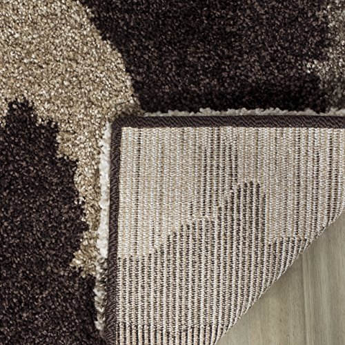 SAFAVIEH Florida Shag Collection 2'3" x 9' Beige / Multi SG453 Camouflage Non-Shedding Living Room Bedroom Dining Room Entryway Plush 1.2-inch Thick Runner Rug