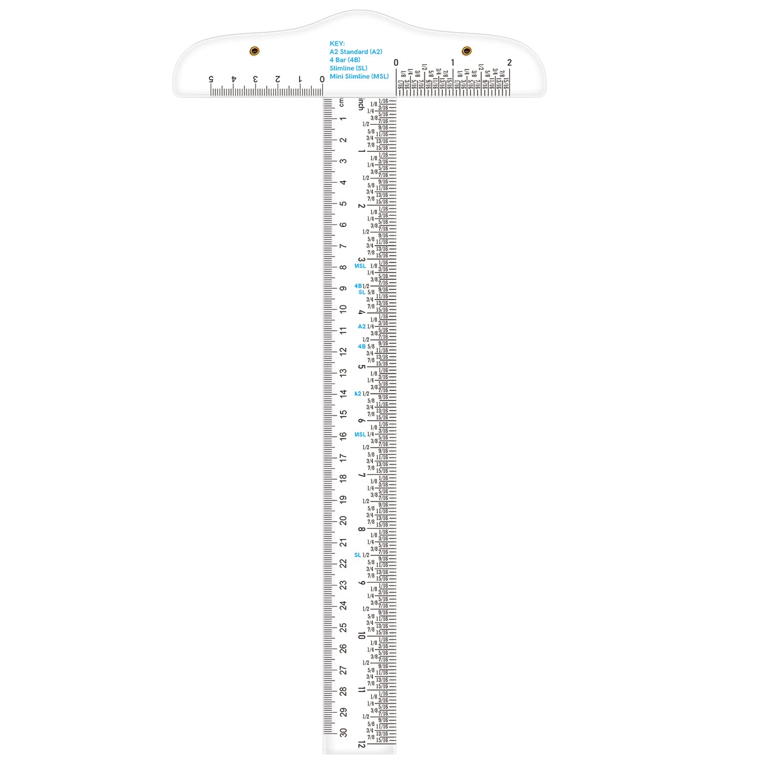 12 Inches/30cm Acrylic Clear T-Square Ruler, Inches and Metric, T Square Ruler, Transparent, T Ruler, for Crafting Drafting and General Layout Work Art Framing & Drafting Scrapbooking Crafting