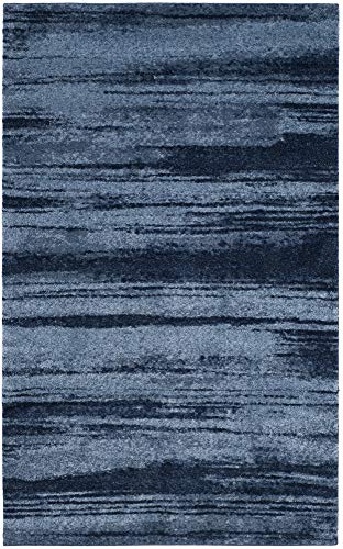 SAFAVIEH Retro Collection 5'3" x 8' Light Blue / Blue RET2693 Modern Abstract Non-Shedding Living Room Bedroom Dining Home Office Area Rug