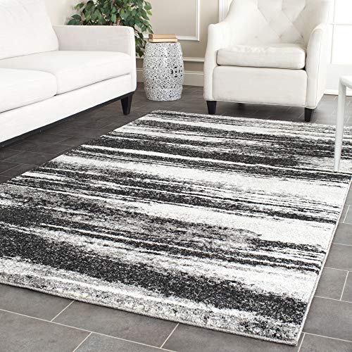 SAFAVIEH Retro Collection 5'3" x 8' Light Blue / Blue RET2693 Modern Abstract Non-Shedding Living Room Bedroom Dining Home Office Area Rug