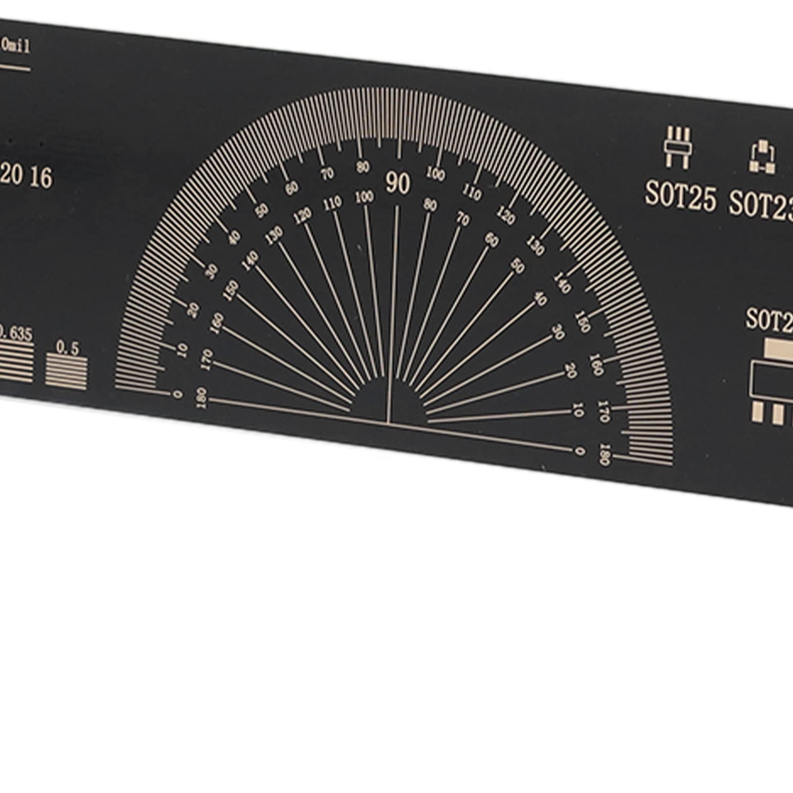 PCB Engineering Ruler, Scratch Free Accurate Spacing Clear Metric PCB Scale Ruler 3 Sizes for Electronic Engineers