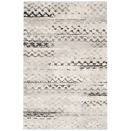 SAFAVIEH Retro Collection 8' x 10' Cream/Grey RET2136 Modern Abstract Non-Shedding Living Room Bedroom Dining Home Office Area Rug