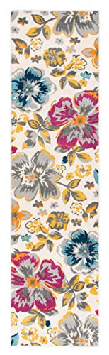 Modern Floral Runner Rug 2' x 7' 2" Multi