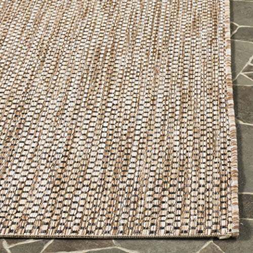 SAFAVIEH Courtyard Collection 5'3' x 7'7' Natural/Black CY8521 Indoor/ Outdoor Patio Backyard Mudroom Area Rug