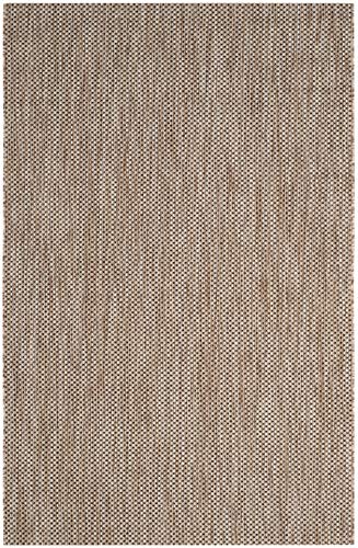 SAFAVIEH Courtyard Collection 5'3' x 7'7' Natural/Black CY8521 Indoor/ Outdoor Patio Backyard Mudroom Area Rug