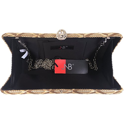 Geometric Patterned Raffia Straw Box Clutch, Natural