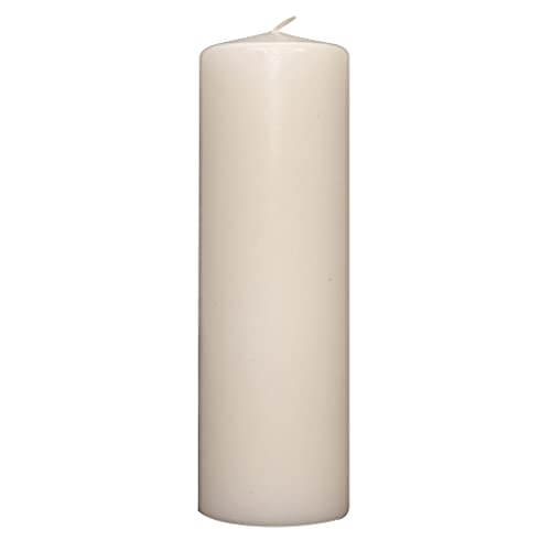 Hanna's Unscented Pillar Candle, 3X9-Inches, White