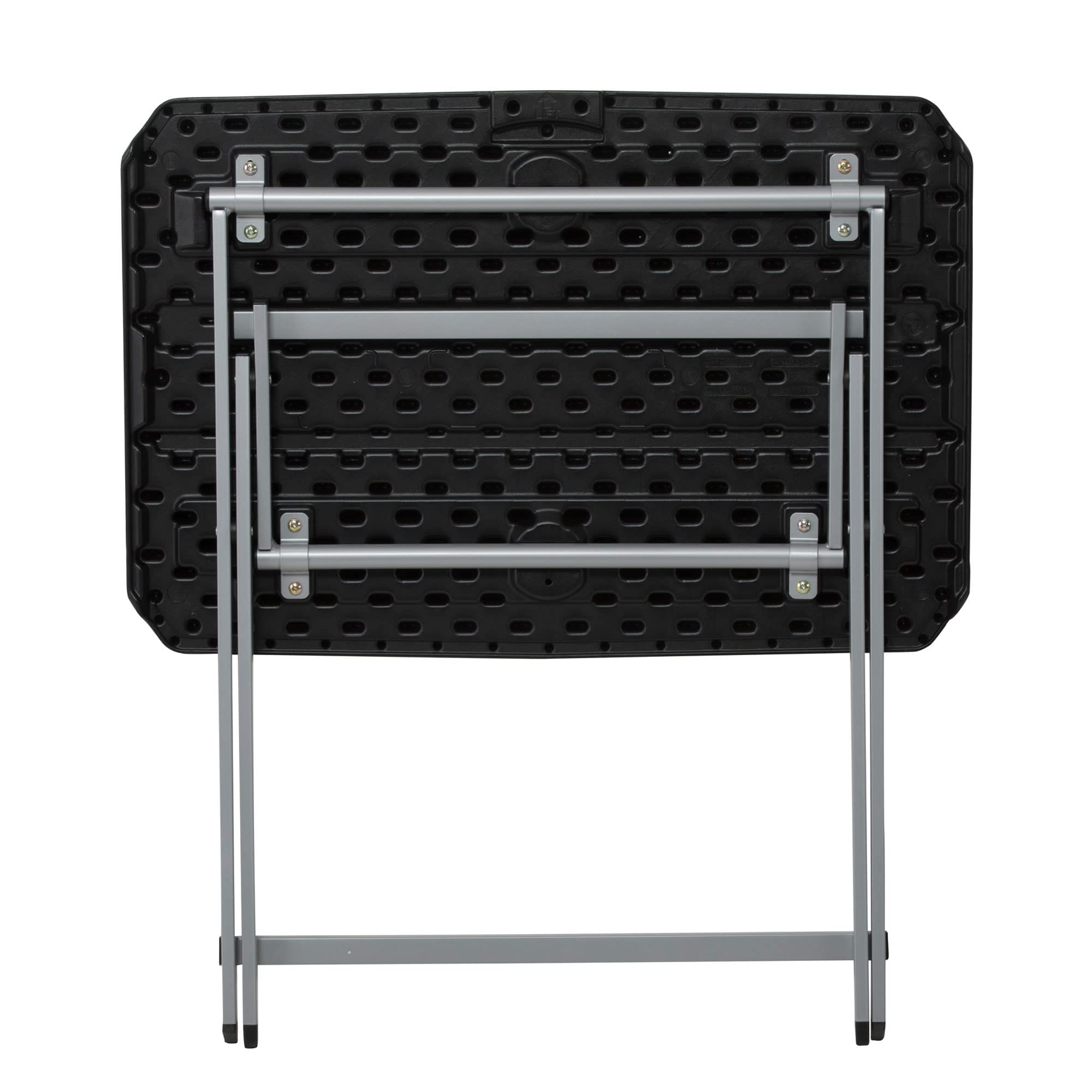 Lifetime Small Folding Table, Personal TV Tray - Portable - great for Kids, Camping, Cards, or Laptops - Plastic Black 30 Inch (80623)