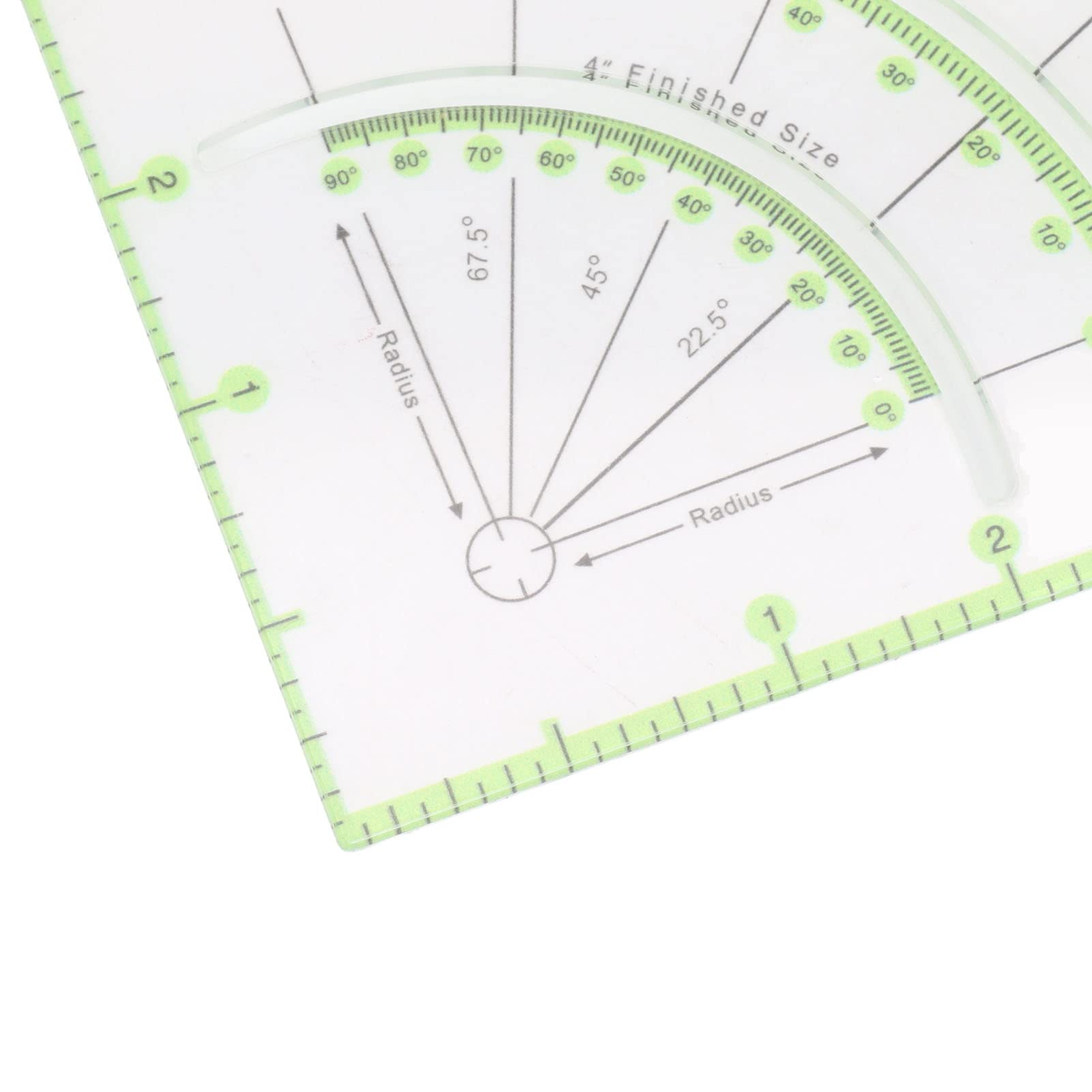 8 Inch Acrylic Quilting Ruler Multifunctional Clear Arcs Fans Quilt Circle Cutter Ruler for Patchwork Sewing Craft Tool