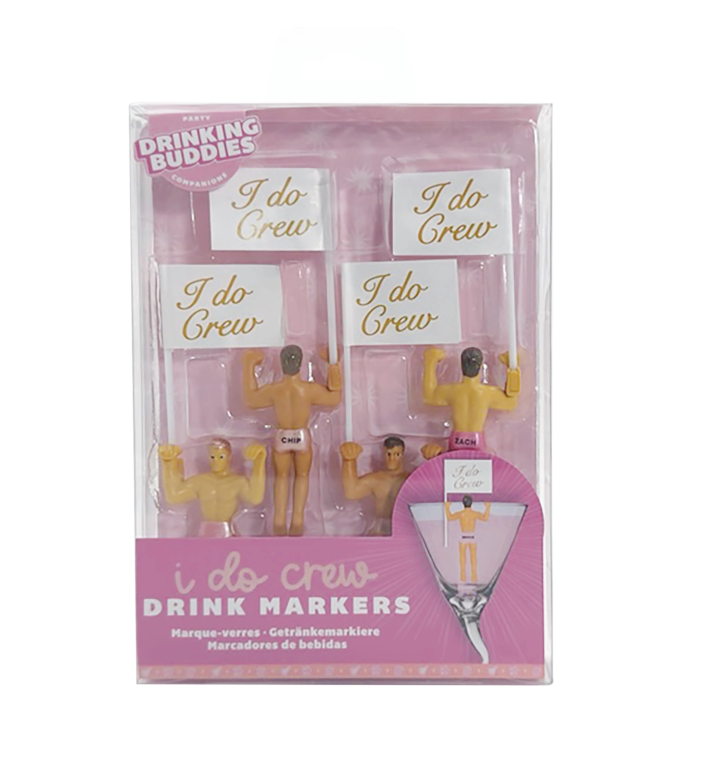 Drinking Buddies Bride Squad, Bachelorette Drink Markers, Party Accessories, Girls Night, Hunky Wine Charmers