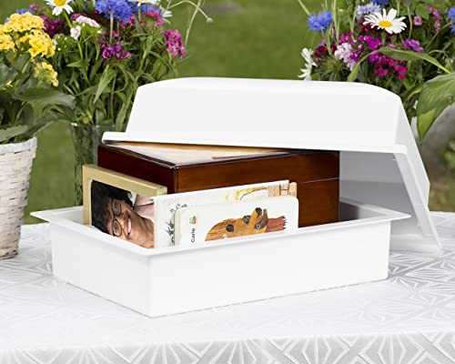 Crowne Vault Burial Urn Vault | Outer Container to Hold Adult Urn for Cremation Ashes for Ground Burial | Made in the USA (Regent, Granite Grey)