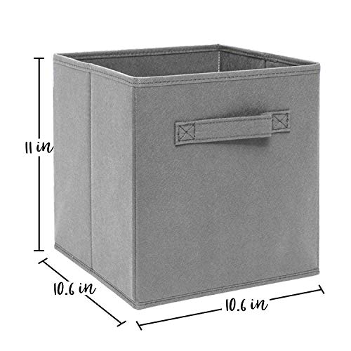 Storage Box Storage Bins 3 Pack Storage Cube Basket Bins Cloth Folding Box Closet Drawers Container Dresser Basket Organizer Shelf Collapsible for Underwear Sock Bra Tight Kids Toy (Gray)