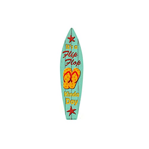 Bundle: Home Decor Metal Surfboard Beach Signs - Welcome to Paradise Sign, Endless Summer Sign, Tropical Bar Sign and Flip Flop Sign