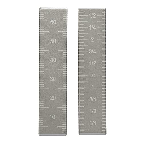 Qyebavge Aluminum Alloy Right Angle Ruler DIY Woodworking Measuring Gauge Triangle Tool with Clear Scale