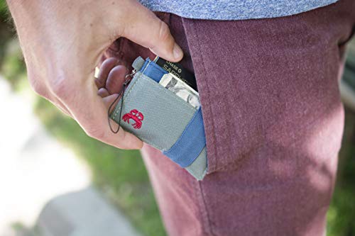Crabby Wallet - Thin Minimalist Front Pocket Wallet - Credit Card Holder - Small Travel Wallets - Compact Wallets For Men and Women - Carry Cards, Cash, Phone, Keys- Secure Canvas Wallet - Scipio