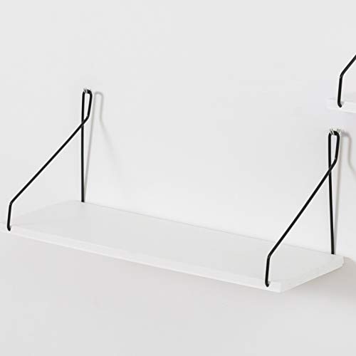 Emmastar Products Industrial Floating Shelves Modern White 3 Pack Piece Set with Easy Install Option or Traditional Screw Mounting