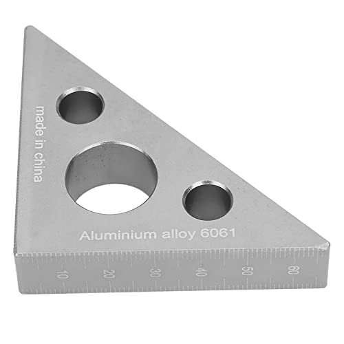 Qyebavge Aluminum Alloy Right Angle Ruler DIY Woodworking Measuring Gauge Triangle Tool with Clear Scale