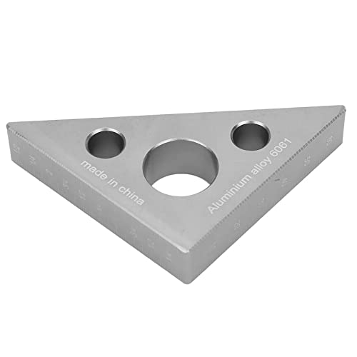 Qyebavge Aluminum Alloy Right Angle Ruler DIY Woodworking Measuring Gauge Triangle Tool with Clear Scale
