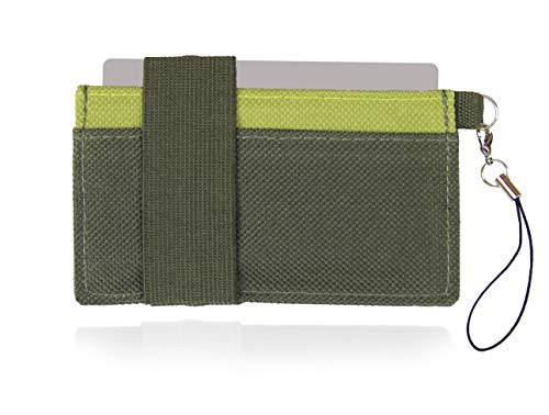 Crabby Wallet - Thin Minimalist Front Pocket Wallet - Credit Card Holder - Small Travel Wallets - Compact Wallets For Men and Women - Carry Cards, Cash, Phone, Keys- Secure Canvas Wallet - Scipio