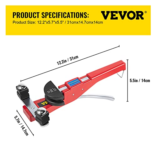 Mophorn Pipe Bender, Tube Bender Kit Hand Tool 1/4 to 7/8 Inch, Refrigeration Ratcheting Tubing Benders 90 Degrees for for HVAC Copper, Aluminum Tubes