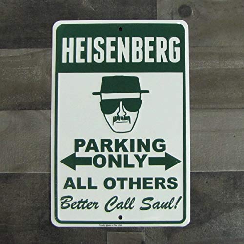TG,LLC Treasure Gurus Breaking Bad Heisenberg No Parking 8x12 Metal Sign Man Cave Garage Home Wall Decor