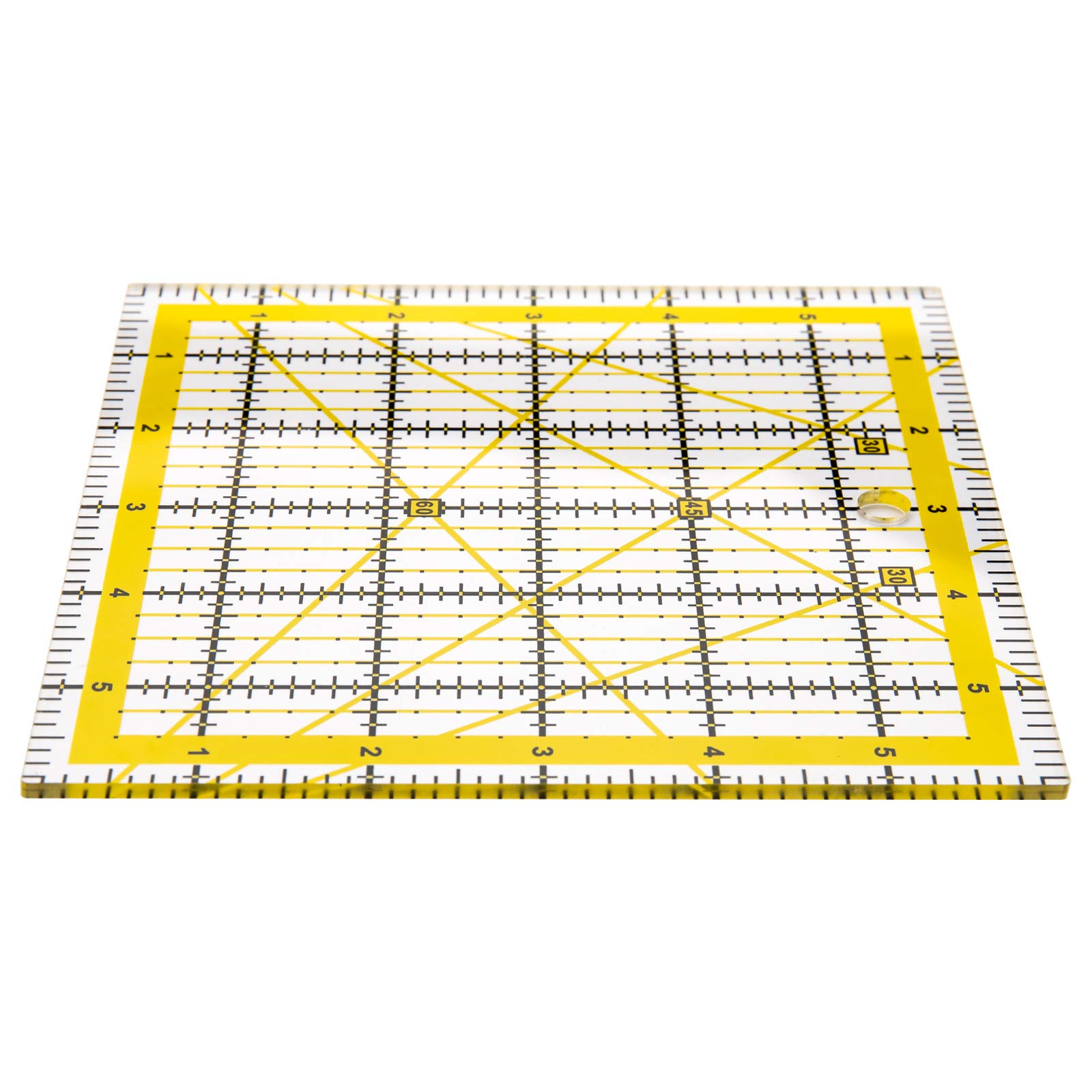 Suwimut Set of 5 Acrylic Quilting Ruler, Square Acrylic Quilter Ruler Fabric Cutting Ruler Clear Mark Acrylic Ruler with Double Colored Grid Lines for Quilting, Sewing, Crafts Template