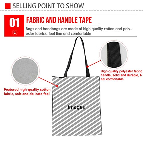 STARTERY Cotton Blend Canvas Tote Shoulder Bag Recycle Womens Handbags with Yellow Buses