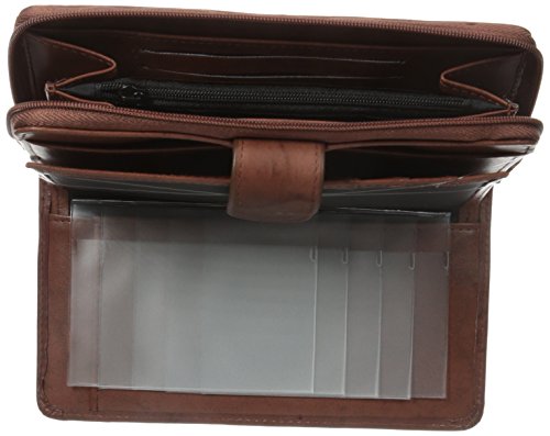 Buxton Women's Heiress Checkbook Wallet, Mahogany, One Size