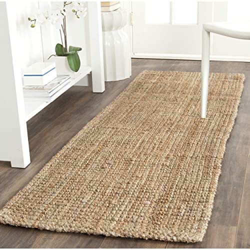 SAFAVIEH Natural Fiber Collection 2' x 3' Natural NF747A Handmade Farmhouse Premium Jute Accent Rug
