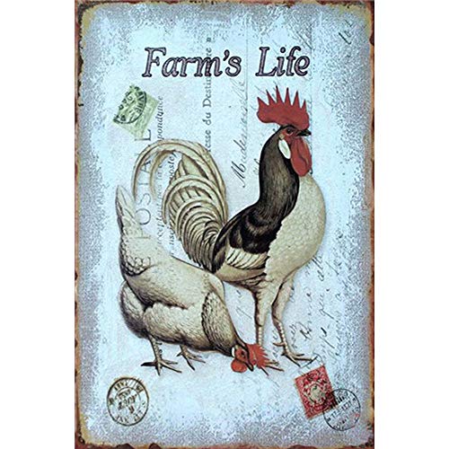 Flowerbeads Farmhouse Sign Funny Wall Signs Chicken Coop Country Decor for Home, Farm & Kitchen