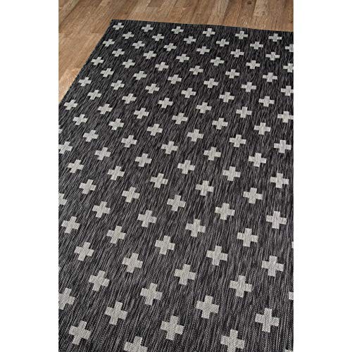 Novogratz by Momeni Villa Umbria Indoor Outdoor Rug, 9'3" x 12'6", Charcoal